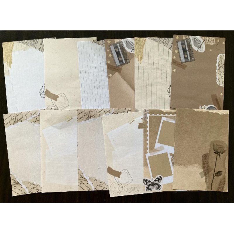 Handmade Brown Themed Small Memo Sheets for Journaling | Shopee Philippines