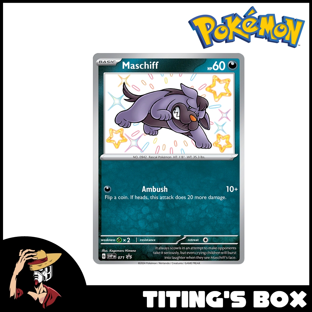 [EN] Pokemon TCG Maschiff - SVP071 - Shiny Promo Card | Shopee Philippines