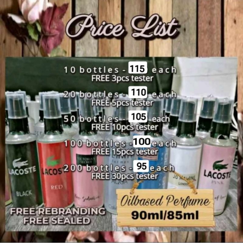 (FREE TESTER) Oilbased Perfume 90ml | Shopee Philippines