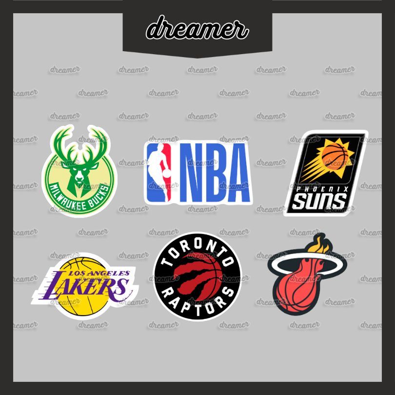 WATERPROOF STICKERS BASKETBALL TEAMS BOMB STICKERS LAMINATED WEATHER ...