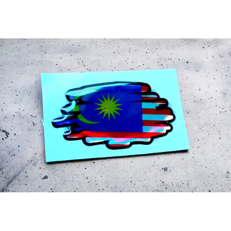 MALAYSIAN FLAG JELLY EMBOSSED STICKERB | Shopee Philippines