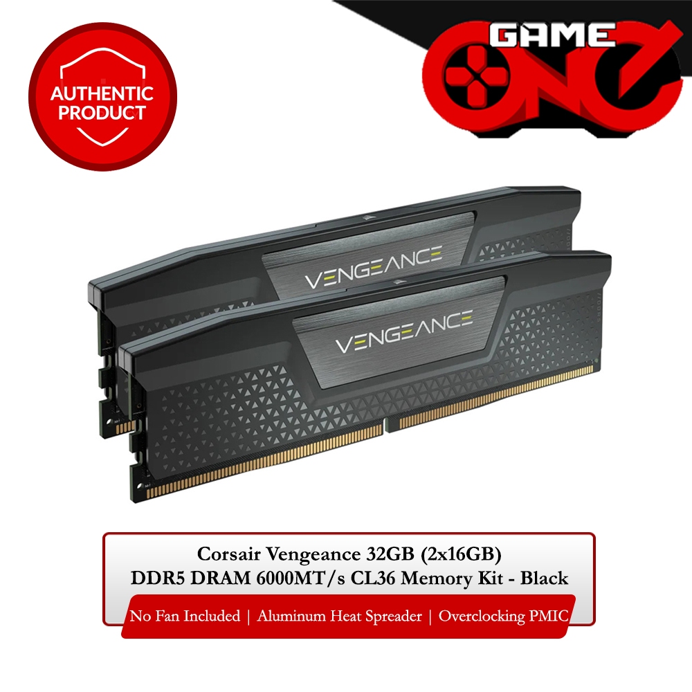Corsair Vengeance 32GB (2x16GB) DDR5 DRAM 6000MT/s CL36 Memory Kit - Black | Shopee Philippines