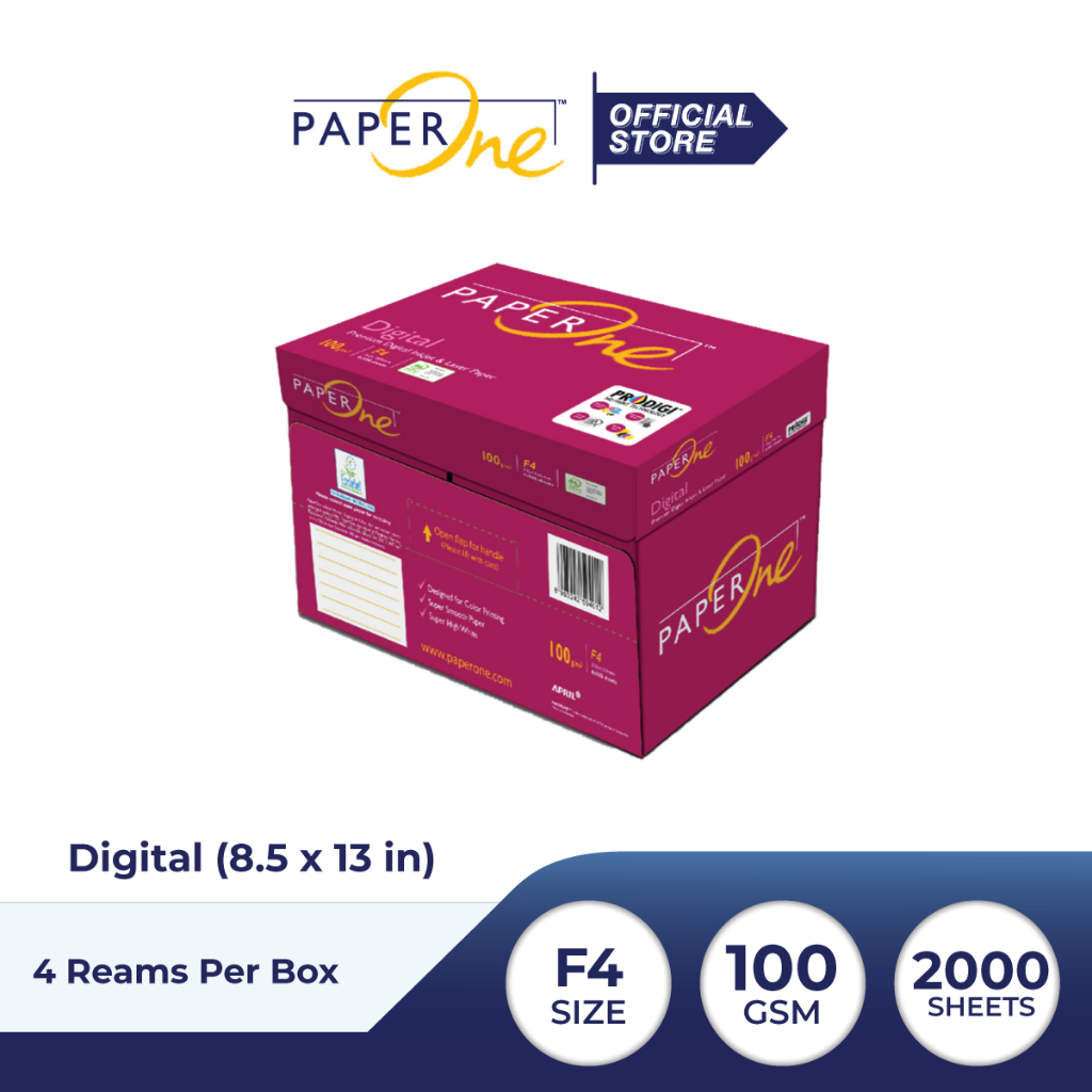 BOX Paper One Digital 100 GSM 8.5x13 (Long - 2000sheets) | Shopee ...