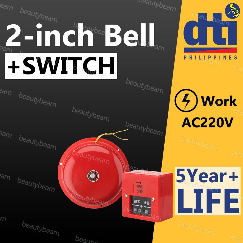 2"/3"/4"/6"/8"/10"/12" Fire Alarm Bell 220V Manual Switch Home Safe ...