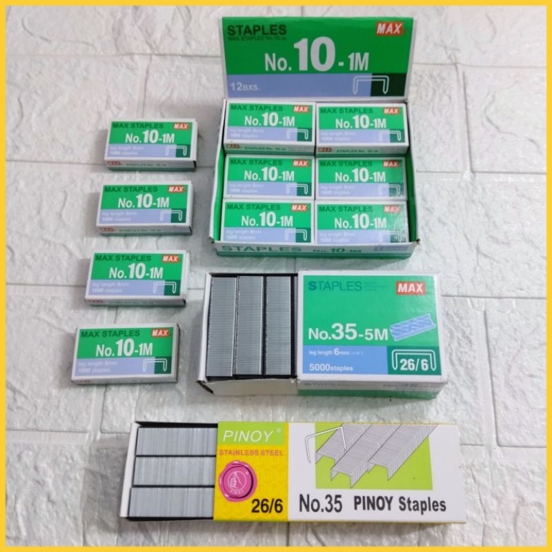 Max Staples No.10 (12bxs) No.35 (500 Staples) | Shopee Philippines