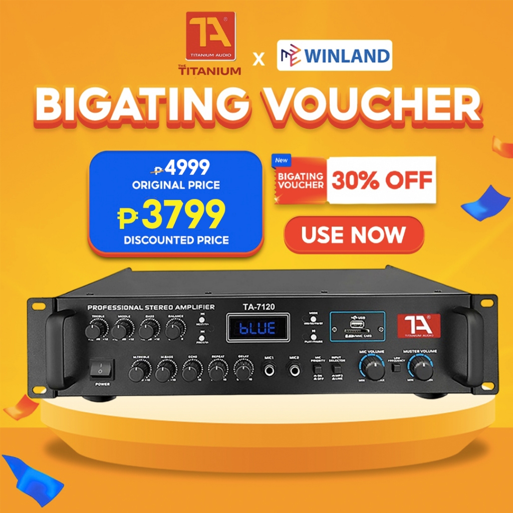 Titanium Audio by Winland TA-7120 1500W Karaoke Amplifier USB / SD Card ...