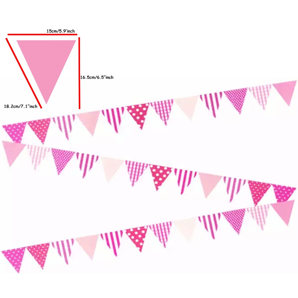 Barbie Triangle Party Flags Banderitas (10 triangle 3 meter) | Shopee ...