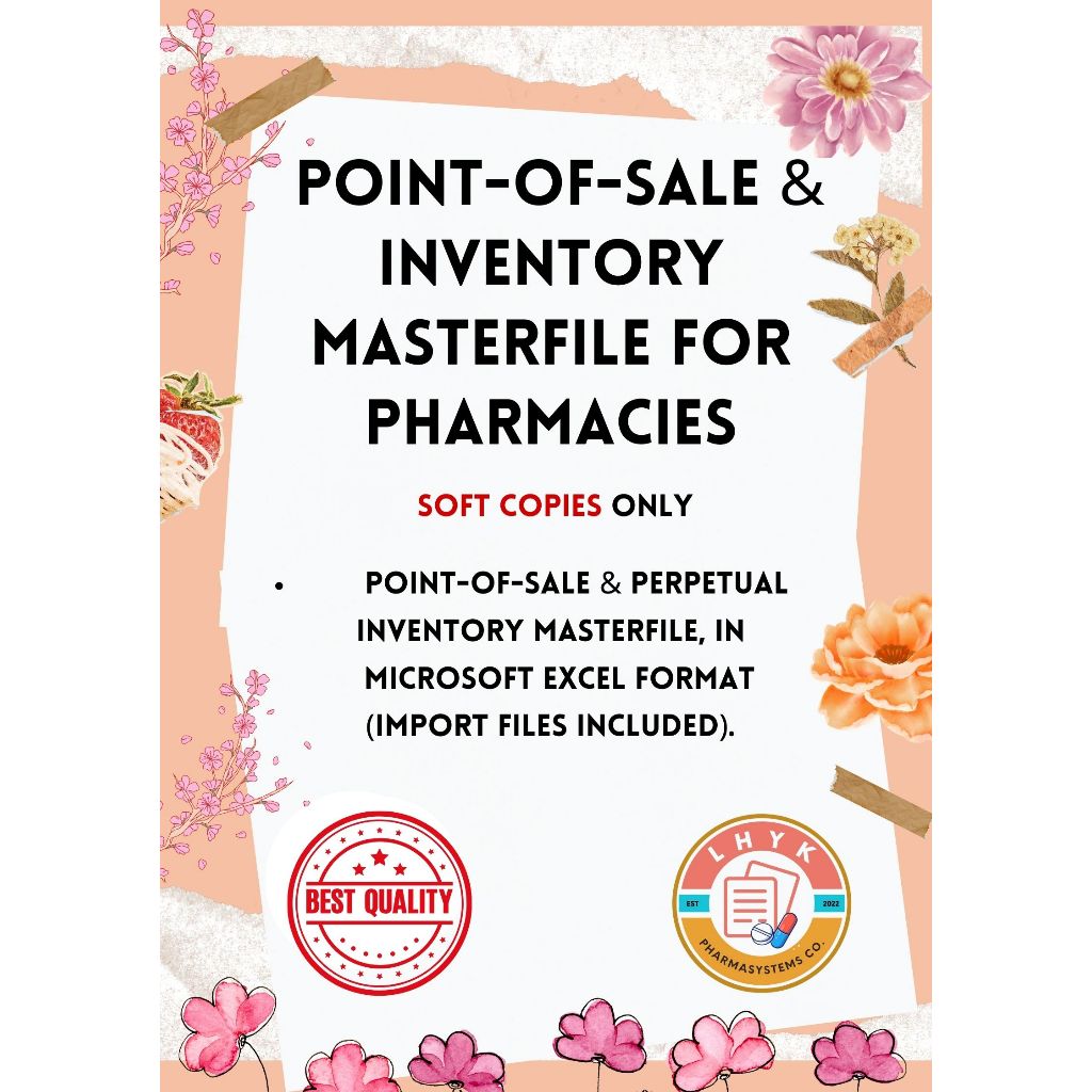 NEW Point-of-Sale & Inventory Master File for Pharmacies (in Excel ...