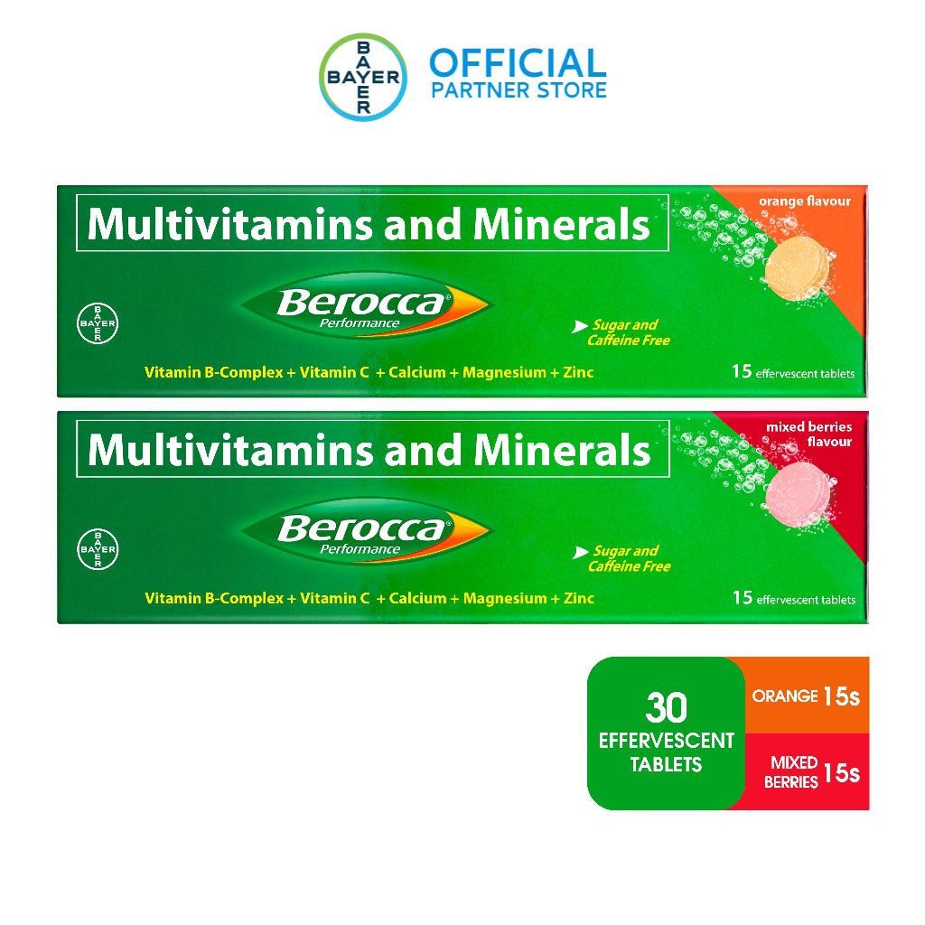 Berocca Orange 15s + Berocca Mixed Berries 15s | Shopee Philippines