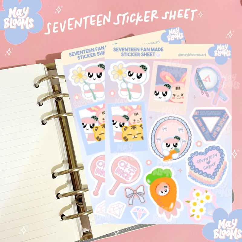 Seventeen Sticker sheet, Seventeen Waterproof Stickers, Seventeen Fan ...