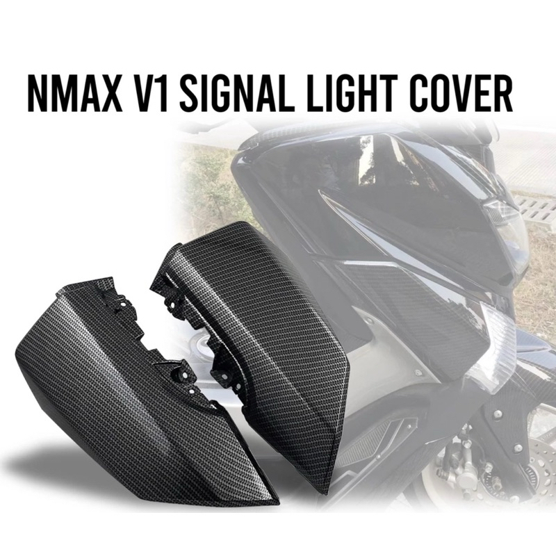 YAMAHA NMAX V1 SIGNAL LIGHT COVER CARBON HYDRO DIP/ FRONT SIDE COVER ...