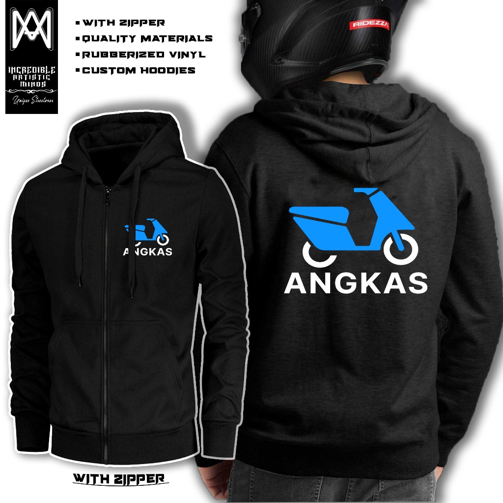 Motor Angkas hail logo Customized Hoodie Jacket with zipper Motorclubs ...