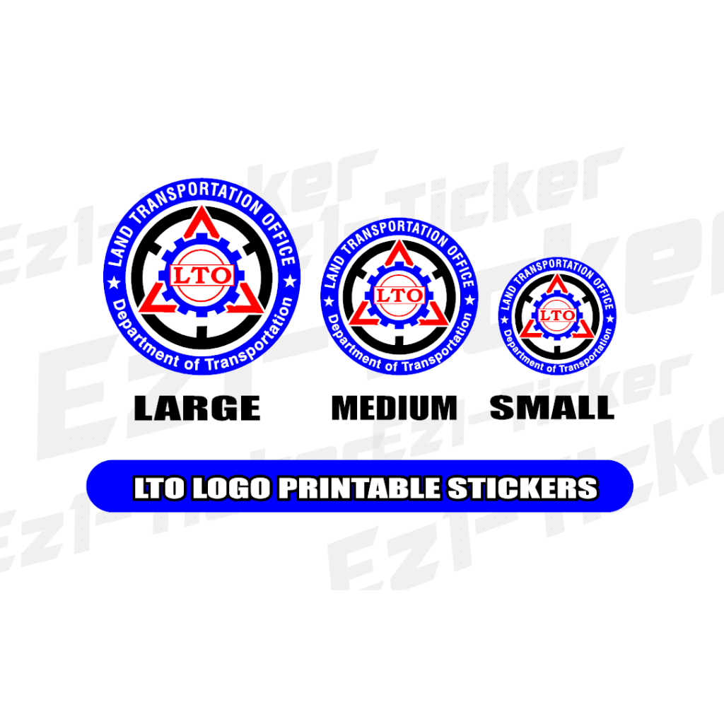 printable stickers LTO LOGO HIGH QUALITY for Motors and Car . etc ...