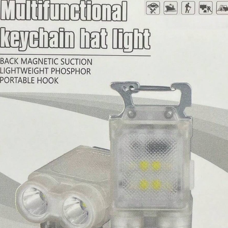 Super Bright Hands-free Flashlight Mini Keychain Torch Led Hat Light ...