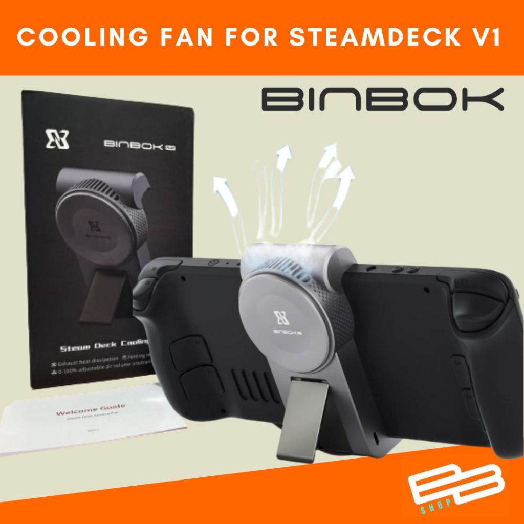 Binbok Play Steamdeck Fan V1 for LCD and OLED, ROG ALLY, STEAMDECK LCD, STEAMDECK OLED, IPAD ...