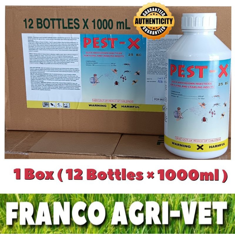 Pest-X 25 EC Insecticide 1Box ( 12 Bottles × 1000ml ) | Shopee Philippines