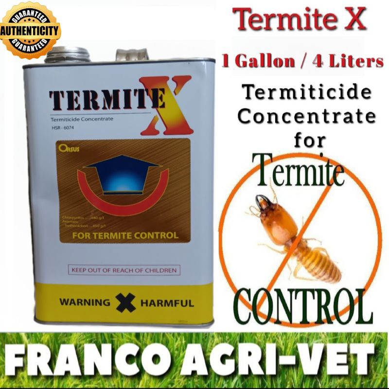 Termite X Termiticide Concentrate ( 1 Gallon/4 Liters ) | Shopee ...