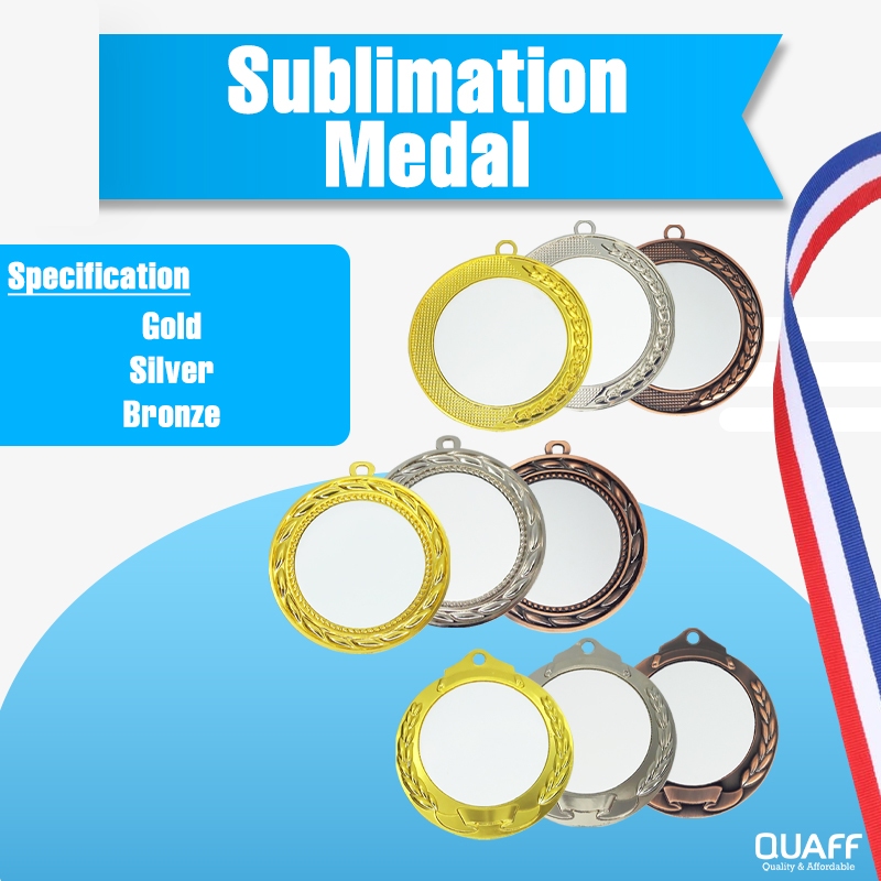 Sublimation Printable Medal Gold Silver Bronze Sturdy Alloy Medal with ...