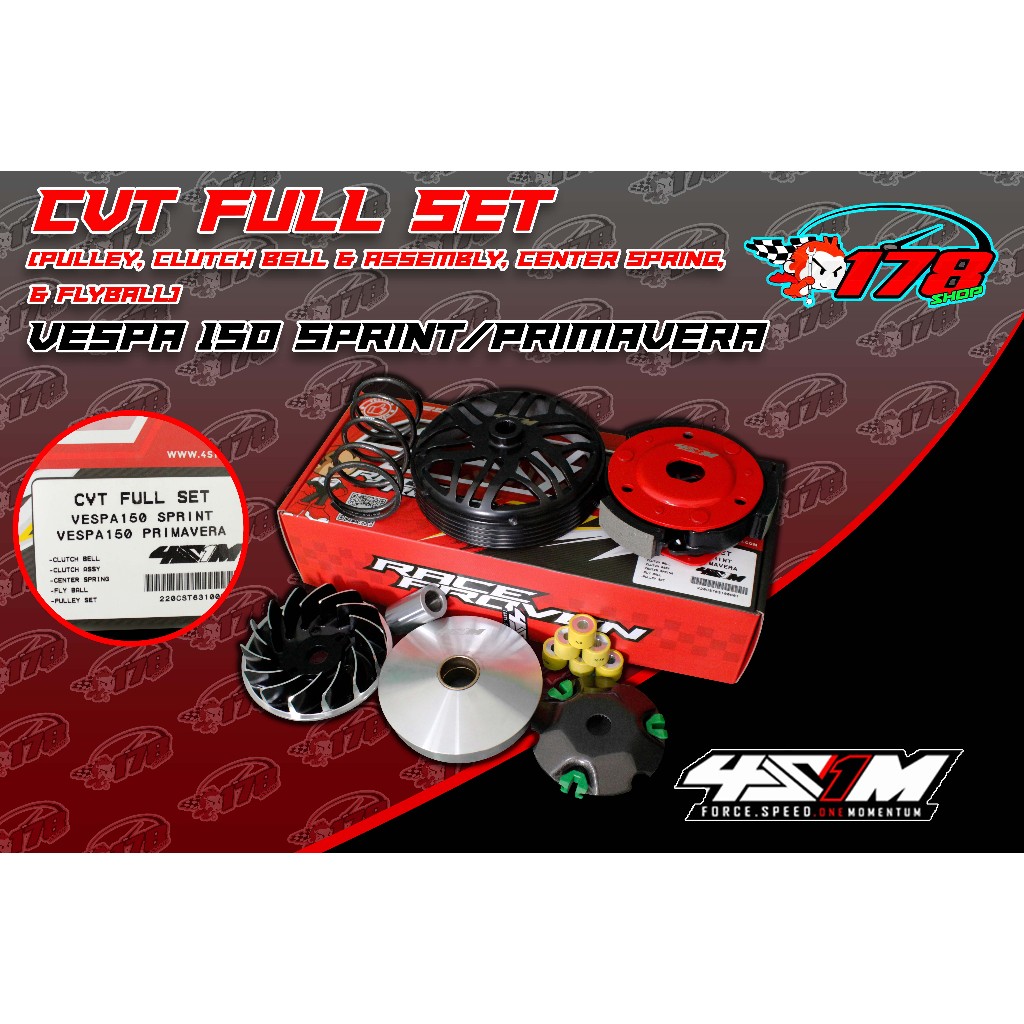 4S1M CVT full set Vespa 150sprint/primavera (pulley,clutchbell ...