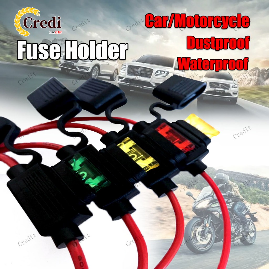 Motorcycle Auto Fuse Holder Standard Gauge Waterproof Dustproof Car ...