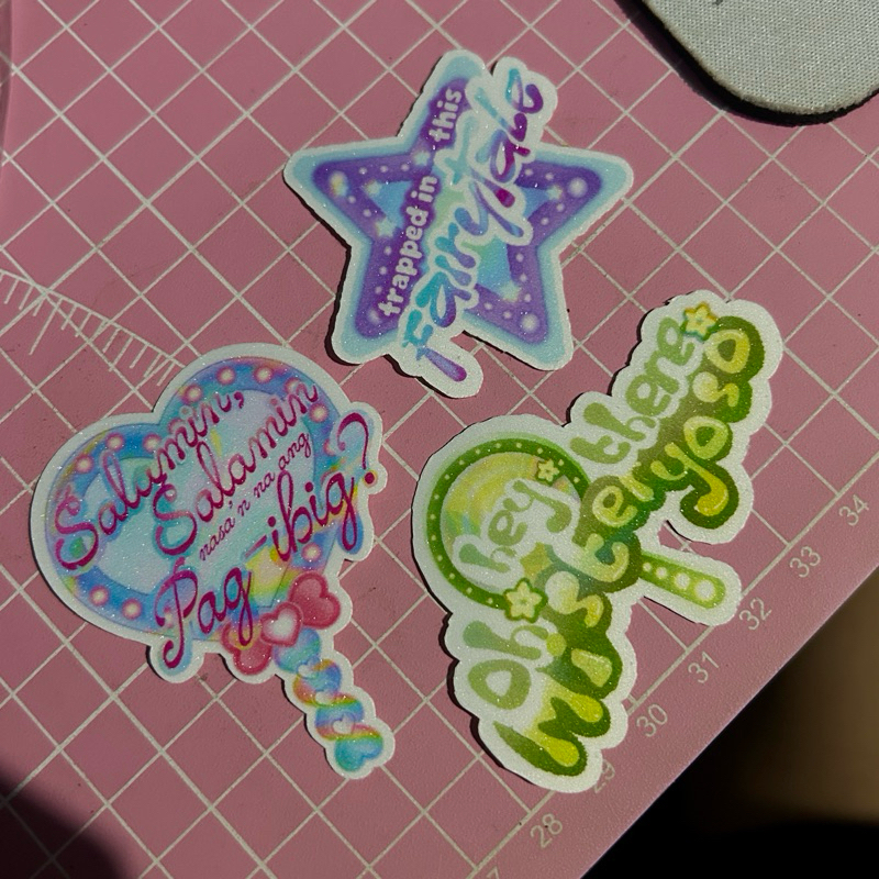 BINI Pantropiko Salamin Talaarawan Glittery Glossy Vinyl Sticker Set ...