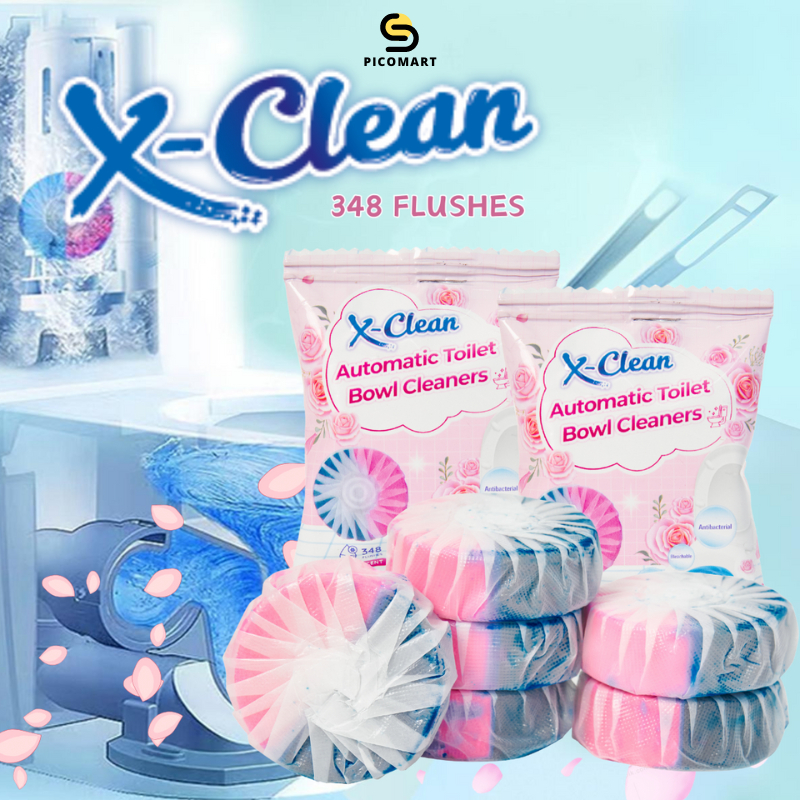 12PCS X-Clean Toilet Cleaning Tablets Automatic Tank Bowl Bathroom ...