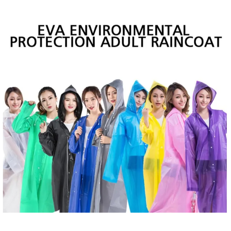 Eva Raincoat with Hood Lightweight Reusable Raincoat Waterproof ...