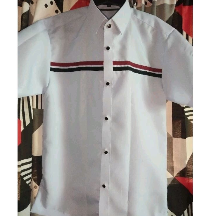 🇮🇹 white polo barong (miyaki) Fabric (PIPING) design /church /office ...