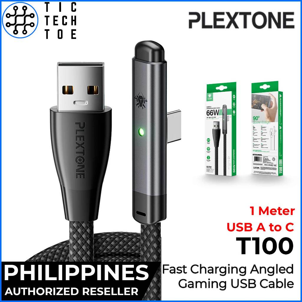Plextone T100 66W Angled Type C/A Fast Charging PD FCP Quick Charge 3.0 ...