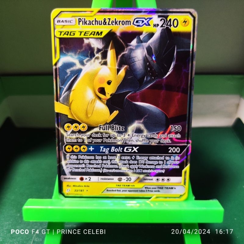 Pokemon TCG - Pikachu & Zekrom GX Tag Team | Shopee Philippines