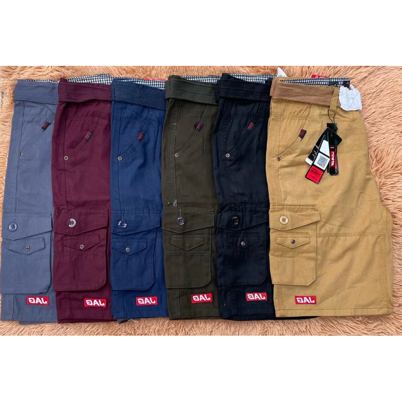 OVERRUNS 6 POCKET Shorts for ADULT with belt Included | Shopee Philippines