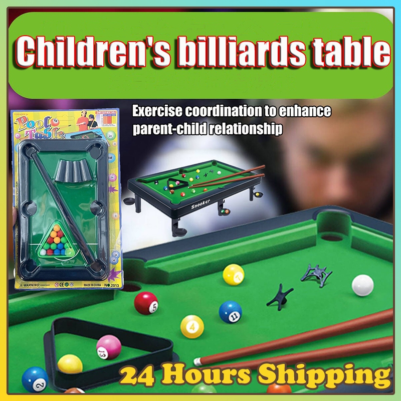 Mini Billiard Ball Snooker Pool Table Top Game Set Kids Toy Billiard ...