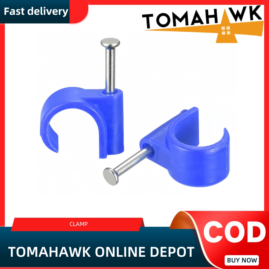 TOMAHAWK SOLD FOR 100PCS HEAVY DUTY PVC CLAMP BLUE HALF CLAMP (1/2, 3/4 ...