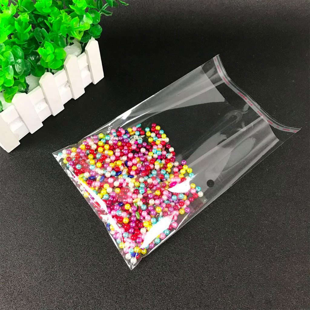 100Pcs Clear OPP Plastic Bags Self-Sealing Gift Bags(Packaging for Mask ...