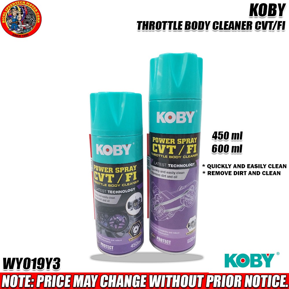 KOBY THROTTLE BODY CLEANER CVT/FI (450ml - WY019Y2 / 600ml - WY019Y3 ...