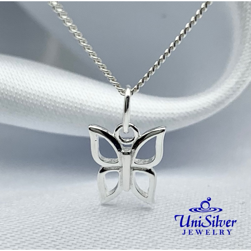 Unisilver 925 Sterling Silver Butterfly Pendant Necklace (NP198-1016 ...