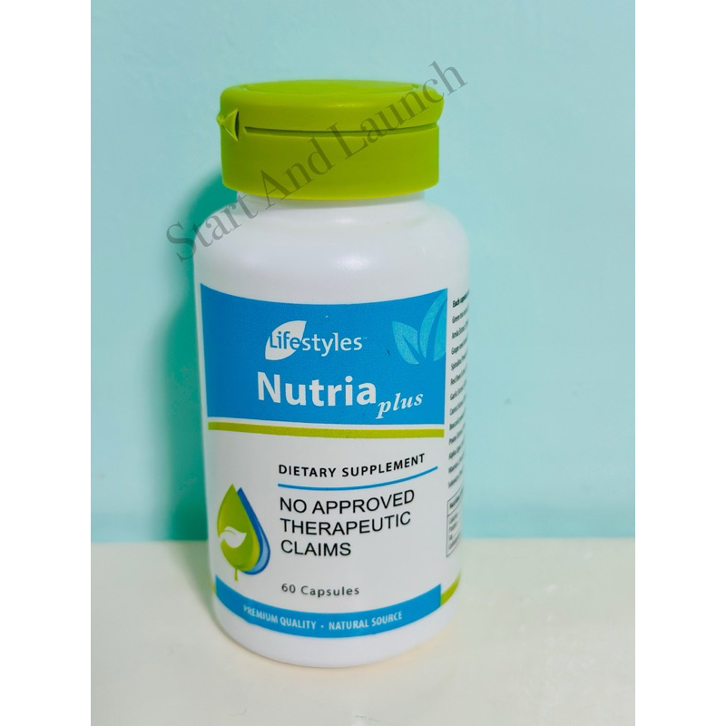 Authentic NUTRIA PLUS LIFESTYLES Food Supplement (Dietary Supplement) 60 capsules in a Bottle ...