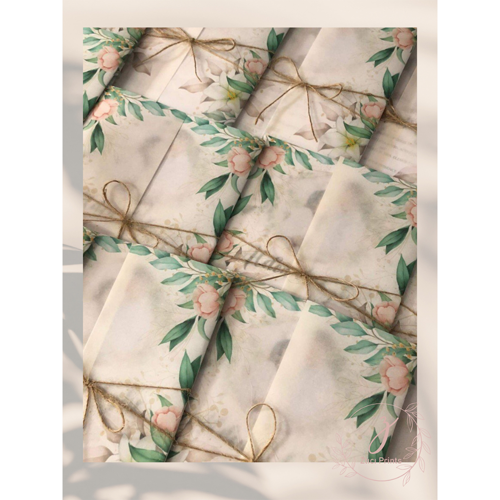 GATEFOLD INVITATION (PARCHMENT COVER) WEDDING, CHRISTENING, BIRTHDAY ...