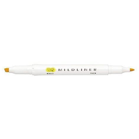 Zebra Mildliner MILD LEMON YELLOW Double-Ended Highlighter | Shopee ...