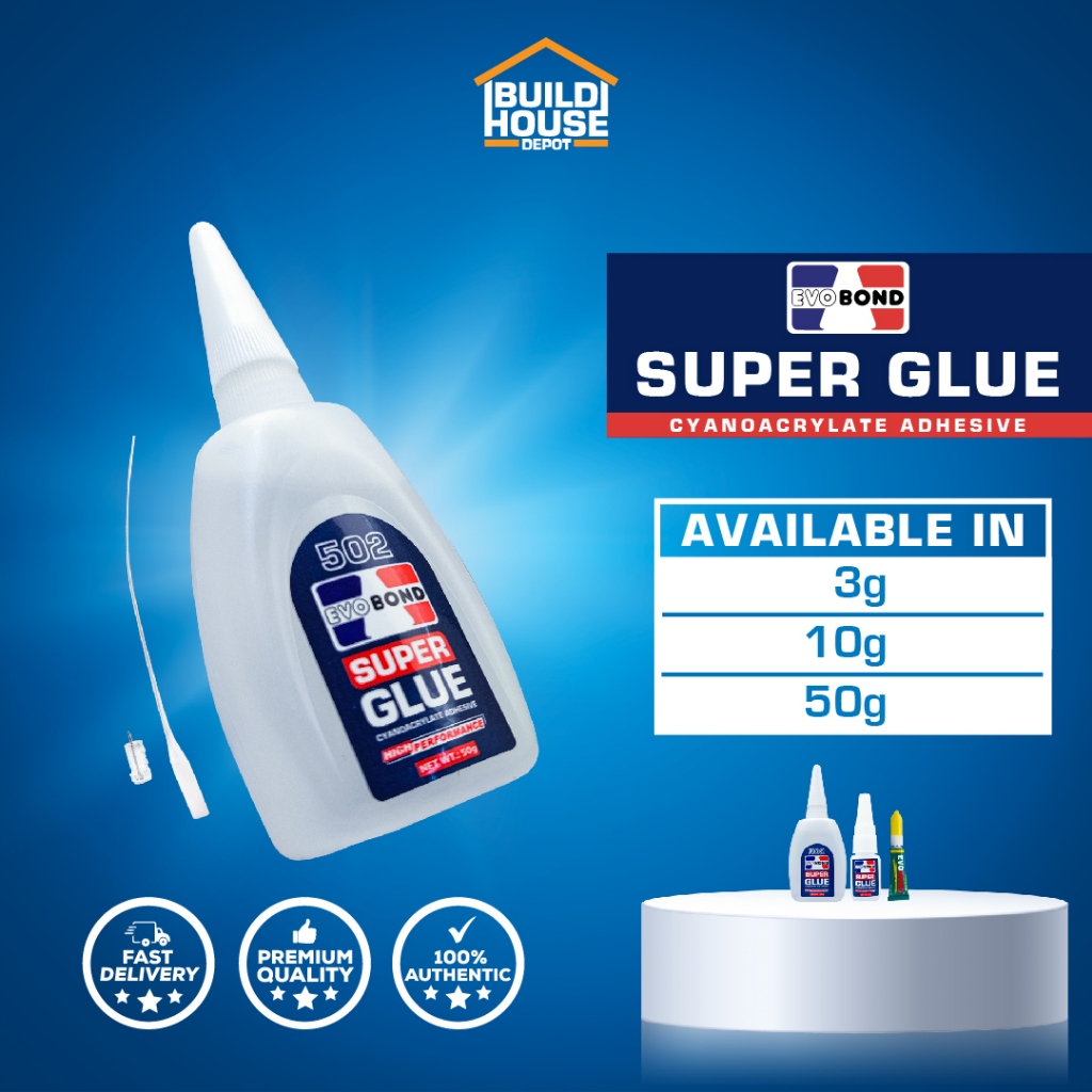 EVOBOND Cyanoacrylate Super Glue Instant Glue - 50g | Shopee Philippines