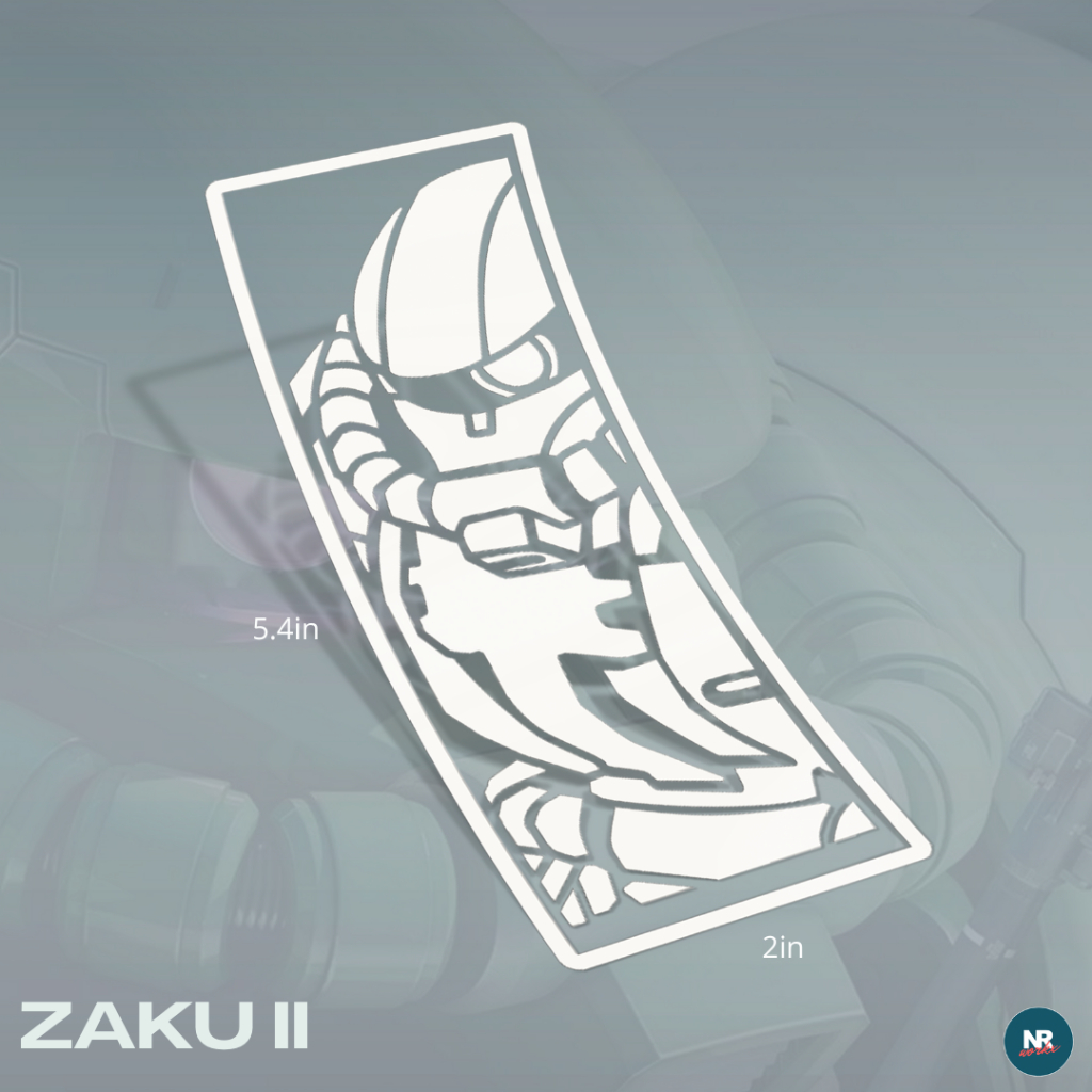 Zaku II Mobile Suit Gundam Vinyl Decal Anime Gunpla Sticker | Shopee ...