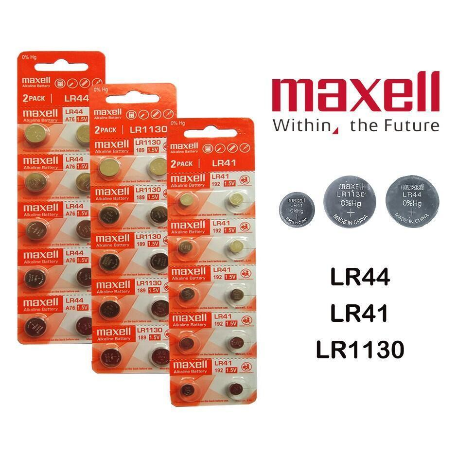 LY Watch Battery Maxell LR44 1.5V Alkaline Button Cell LR1154 AG13 G13 A76 76A L1154 (Price per ...