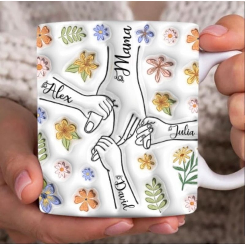 Mother and Child Hand Mug 11oz Mother's Day Gift | Shopee Philippines