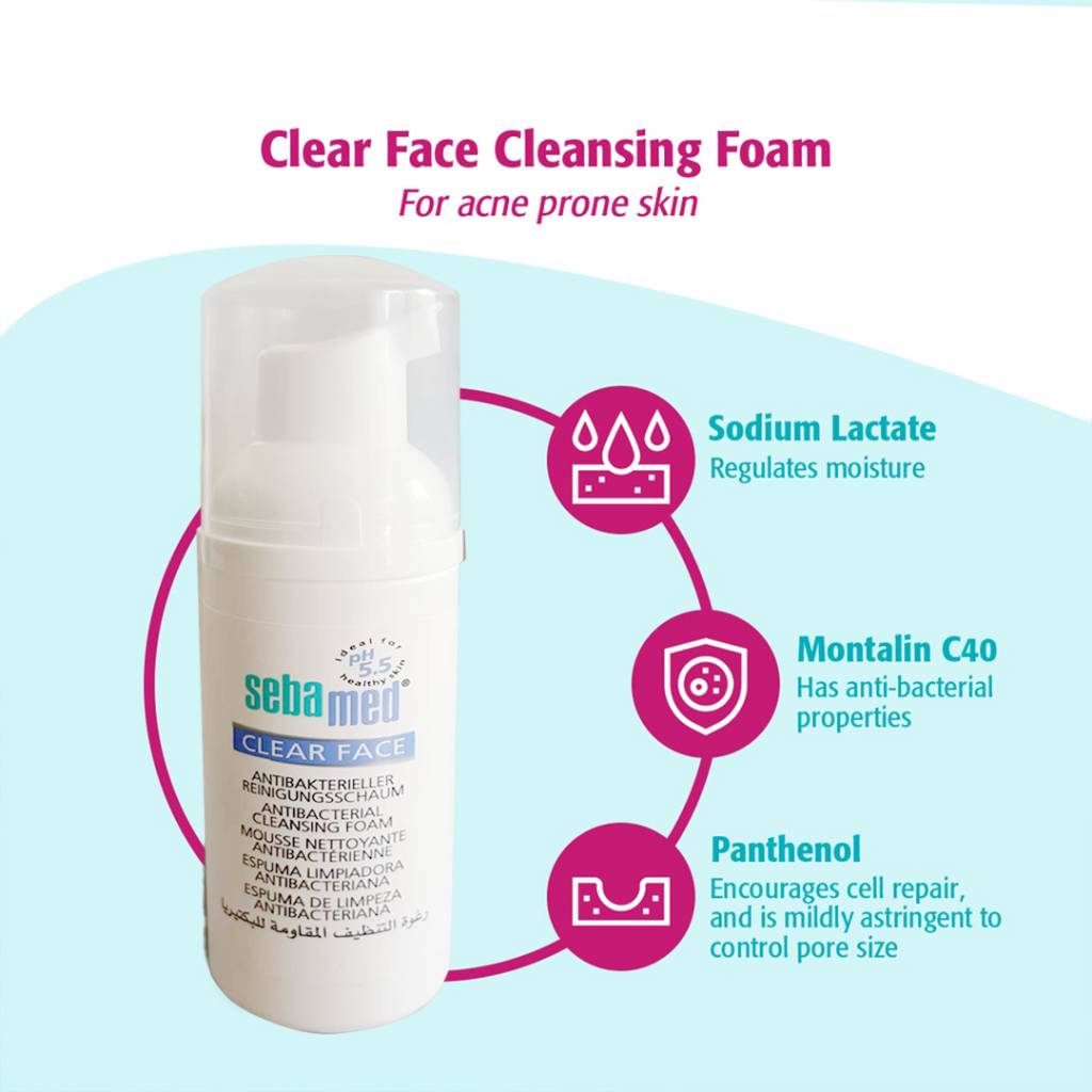 Sebamed Clear Face Antibacterial Cleansing Foam 50ml for Acne ...