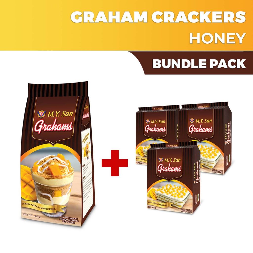 MY San Handy Pack Honey Grahams 200g + MY San Graham Crushed Honey 200g ...