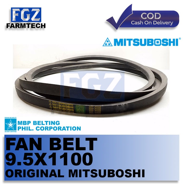 FAN BELT MITSUBOSHI MBP 9.5x1100 9.5 x 1100 V belt V-belt pambelt pam ...