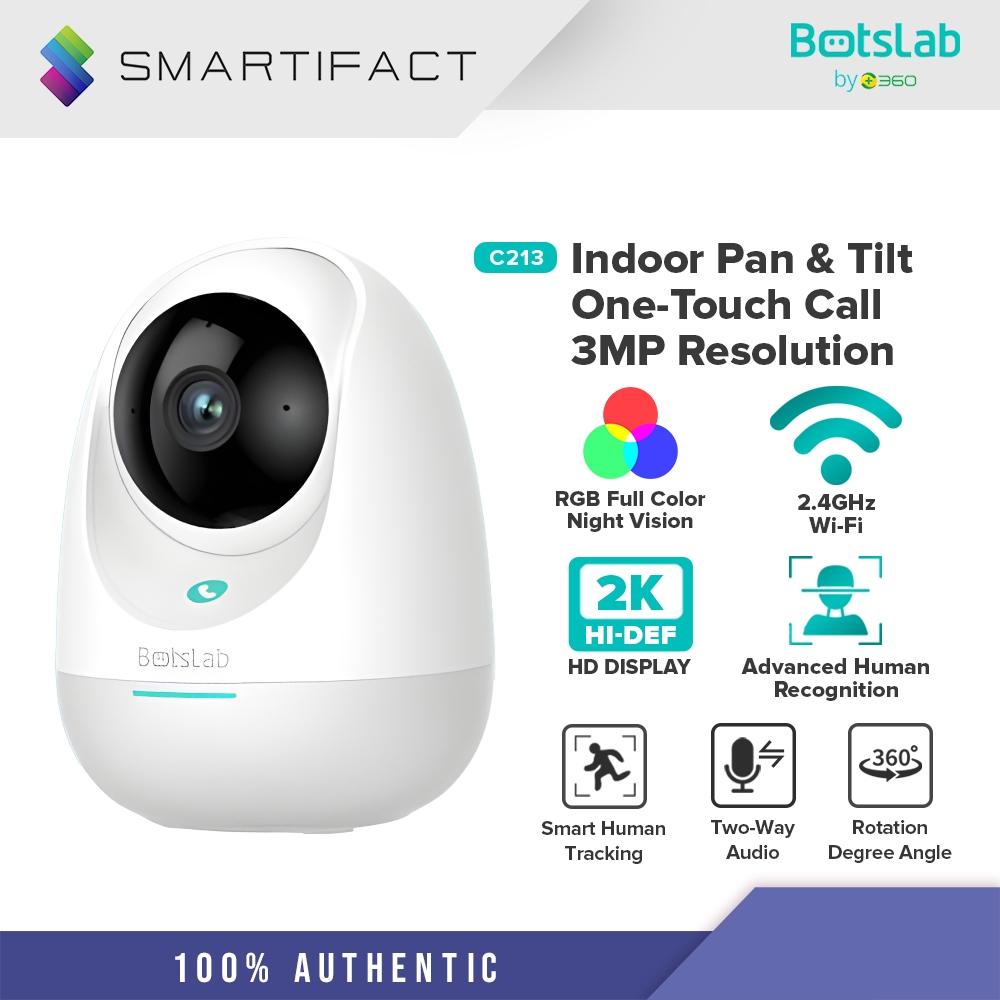 360 Botslab Indoor Cam 2E Pro C213 Smart Security IP Cam HD WiFi Night ...