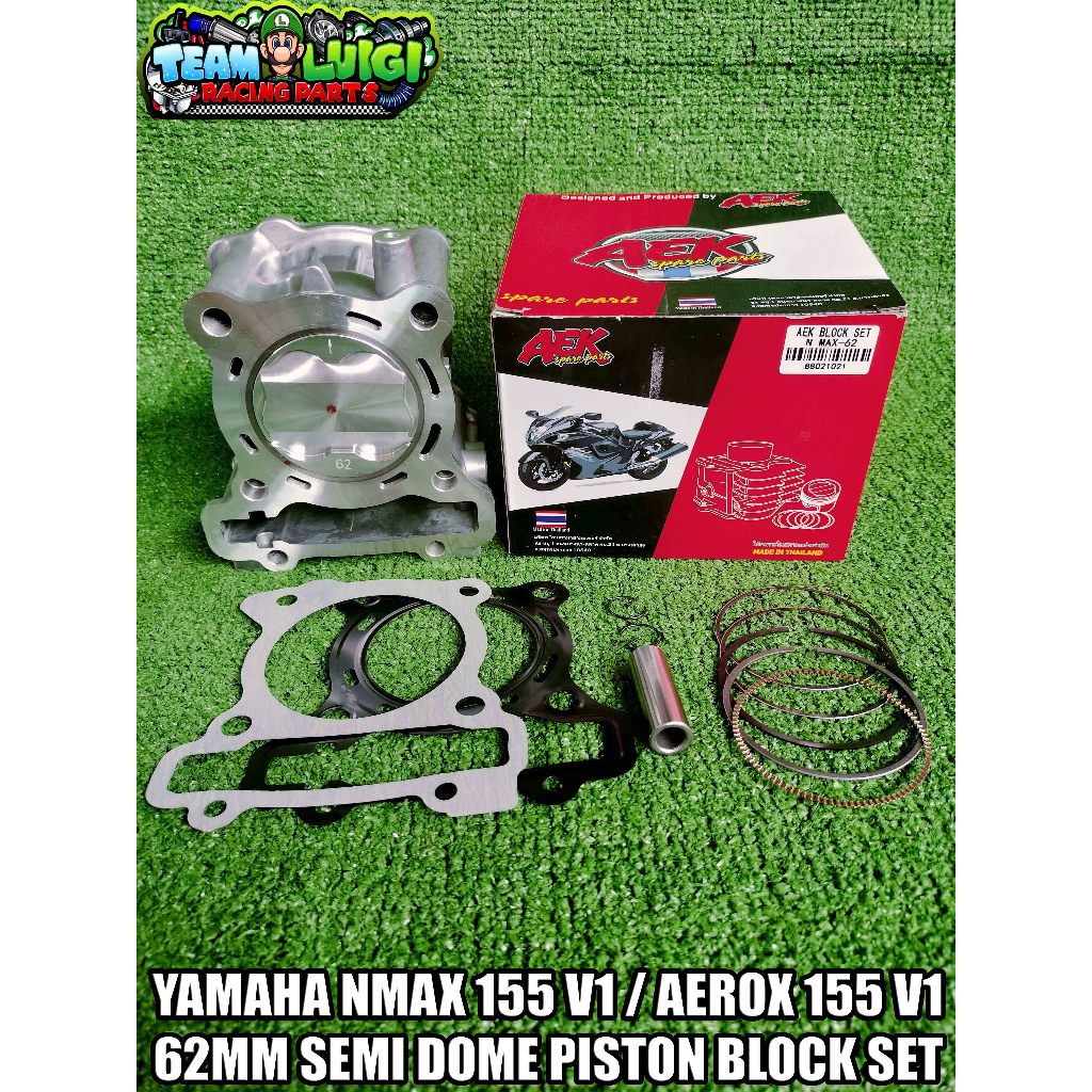 AEK YAMAHA AEROX 155 V1 62MM SEMI DOME CYLINDER BLOCK SET | Shopee ...