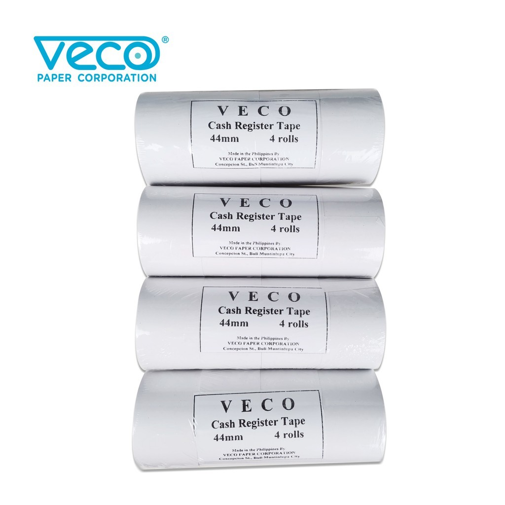 Veco Cash Register Tape 44mmx70mm (16 rolls) | Shopee Philippines