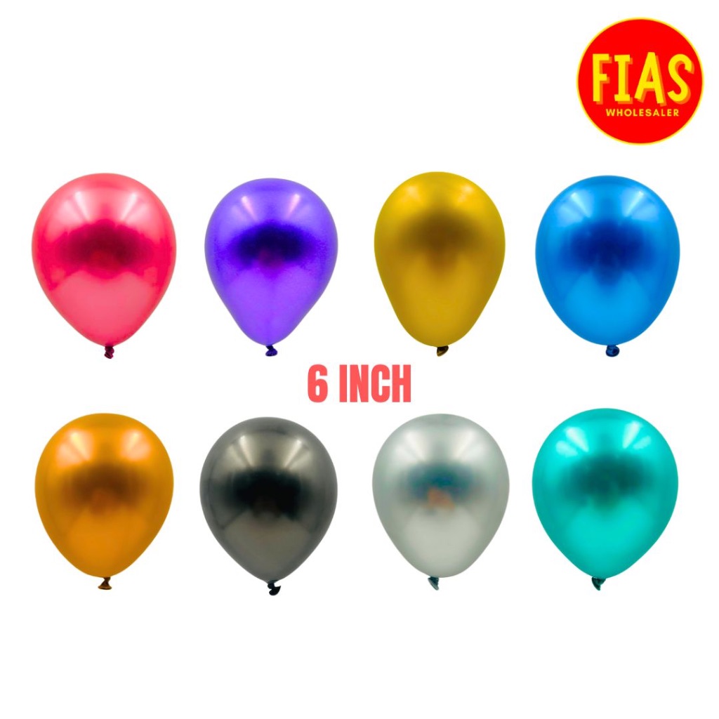 100 pcs Chrome Balloons 6 inches P1230 | Shopee Philippines